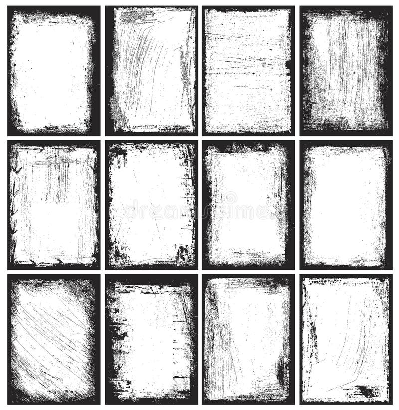 Grunge edge frames stock vector. Illustration of dirt - 21304100