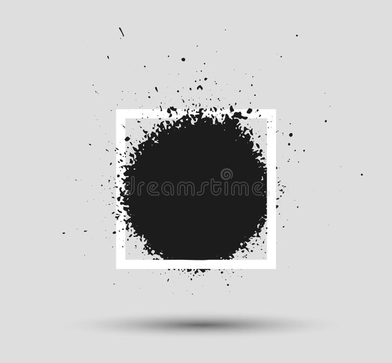 Grunge Frames. Paint Stain Borders Set Stock Vector - Illustration of ...