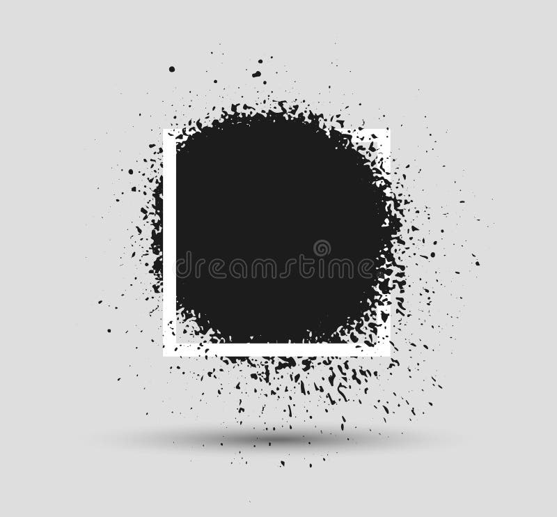 Grunge Frames. Paint Stain Borders Set Stock Vector - Illustration of ...