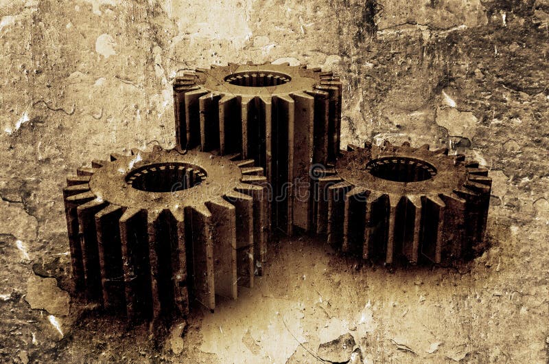 Interlocking gears stock illustration. Illustration of industrial - 907737