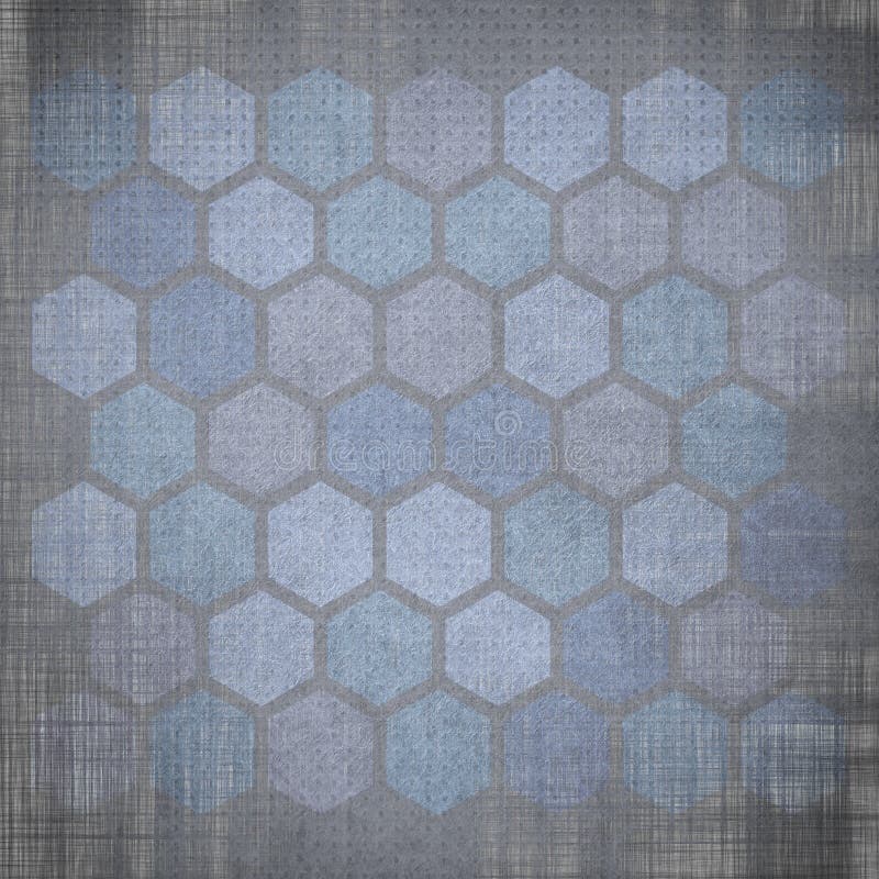 Grunge Geometric Hexagon Pattern Stock Illustration - Illustration of ...