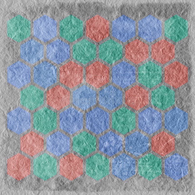Grunge Geometric Hexagon Pattern Stock Illustration - Illustration of ...