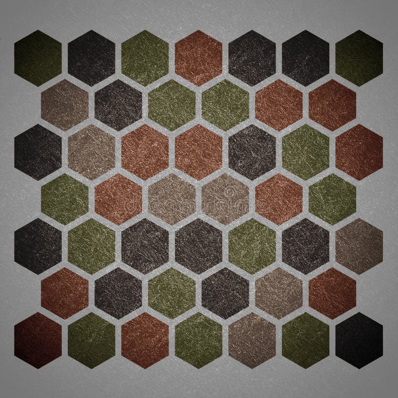 Grunge Geometric Hexagon Pattern Stock Illustration - Illustration of ...