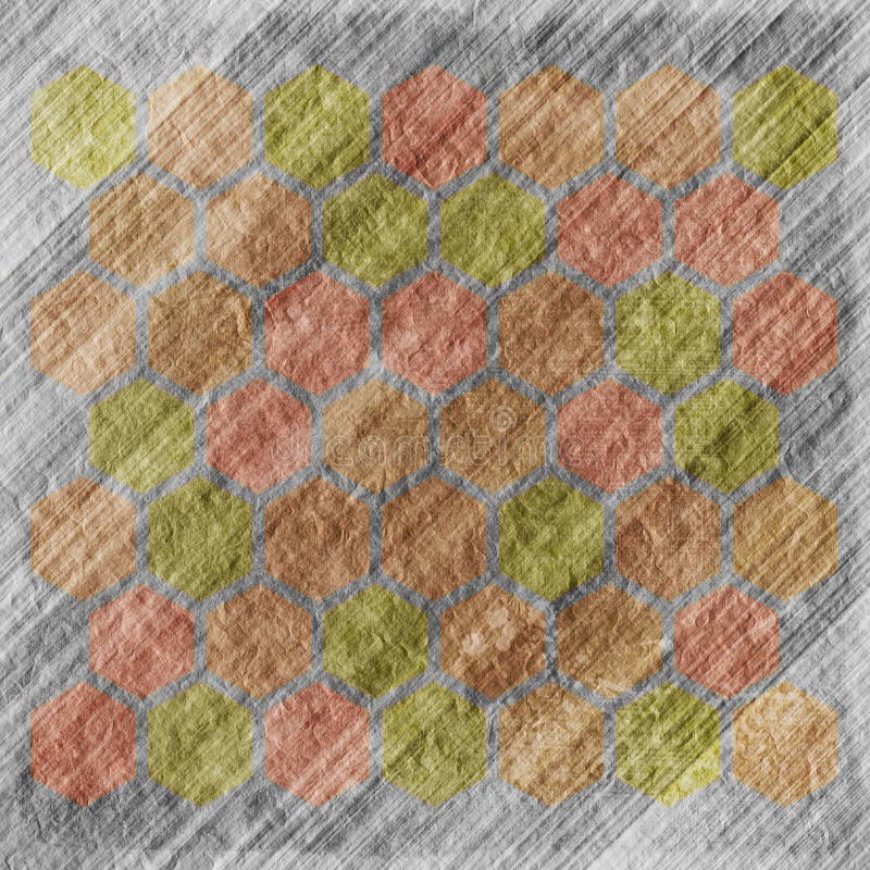 Grunge Geometric Hexagon Pattern Stock Illustration - Illustration of ...