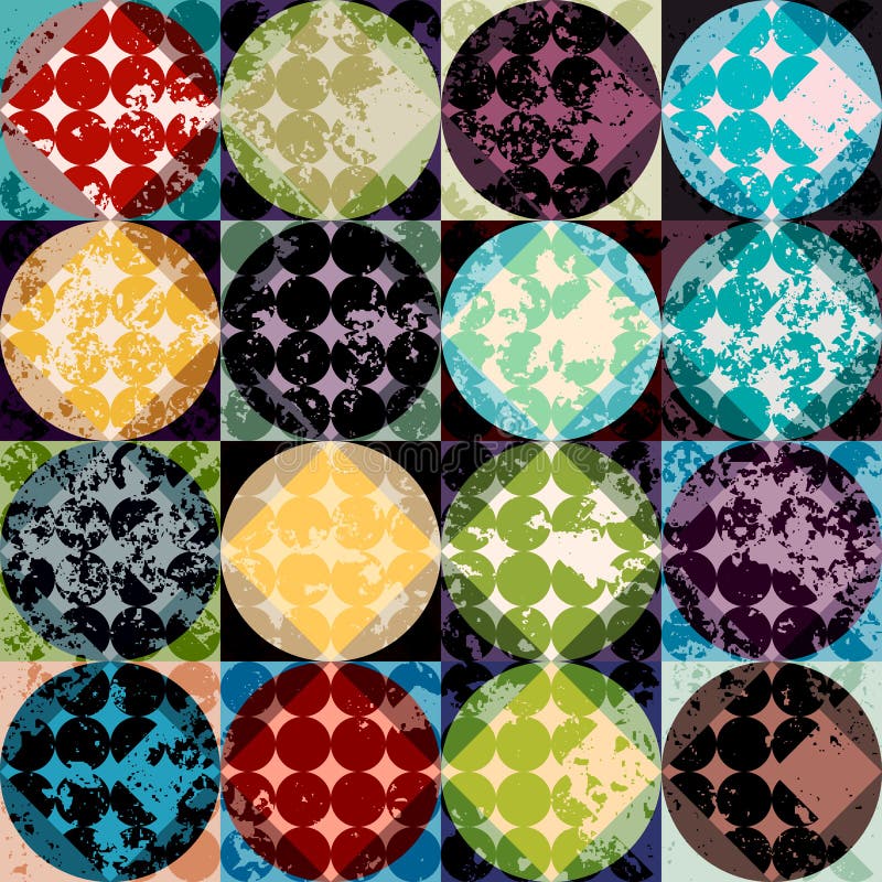 Grunge geometric pattern. stock vector. Illustration of texture - 45813254