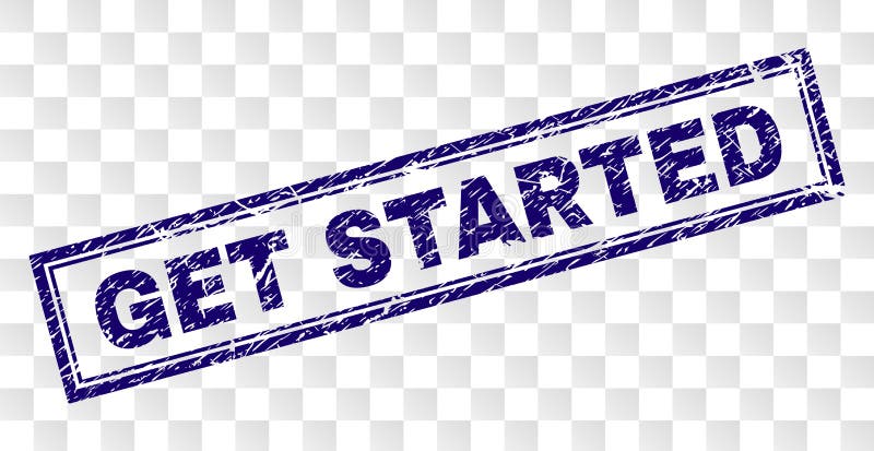 Grunge GET STARTED Rectangle Stamp Stock Vector - Illustration of print, rectangle: 131463734