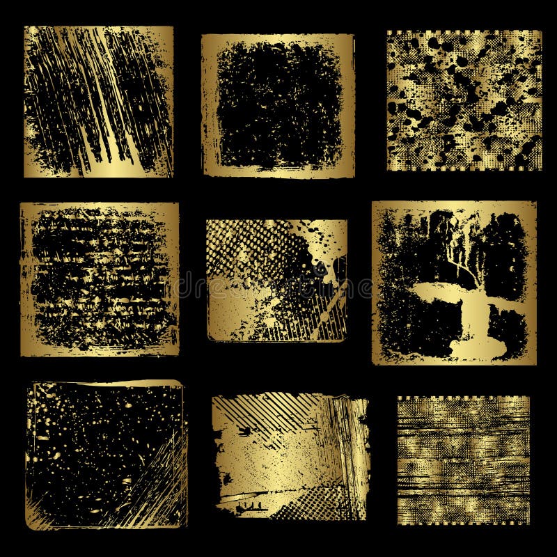 Golden frames stock vector. Illustration of scratch, frame - 16268104