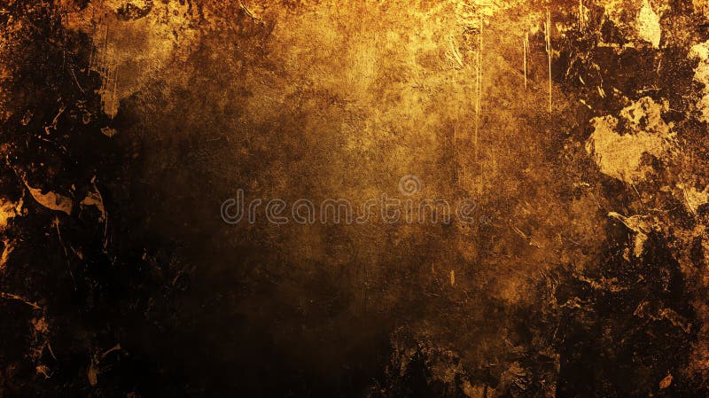 Grunge Gold Textured Background with Plenty of Space for Text Stock ...