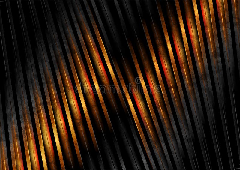 Grunge Golden and Black Glossy Striped Abstract Geometric Background ...