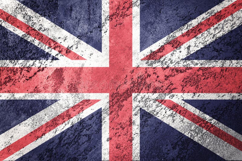 Grunge Great Britain Flag. Union Jack Flag with Grunge Texture Stock ...