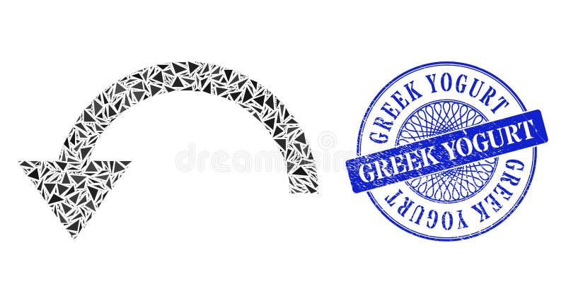 Grunge Greek Yogurt Seal and Triangle Rotate Ccw Mosaic Stock Vector ... Grunge Greek Yogurt Seal and Triangle Rotate Ccw Mosaic Stock Vector ...