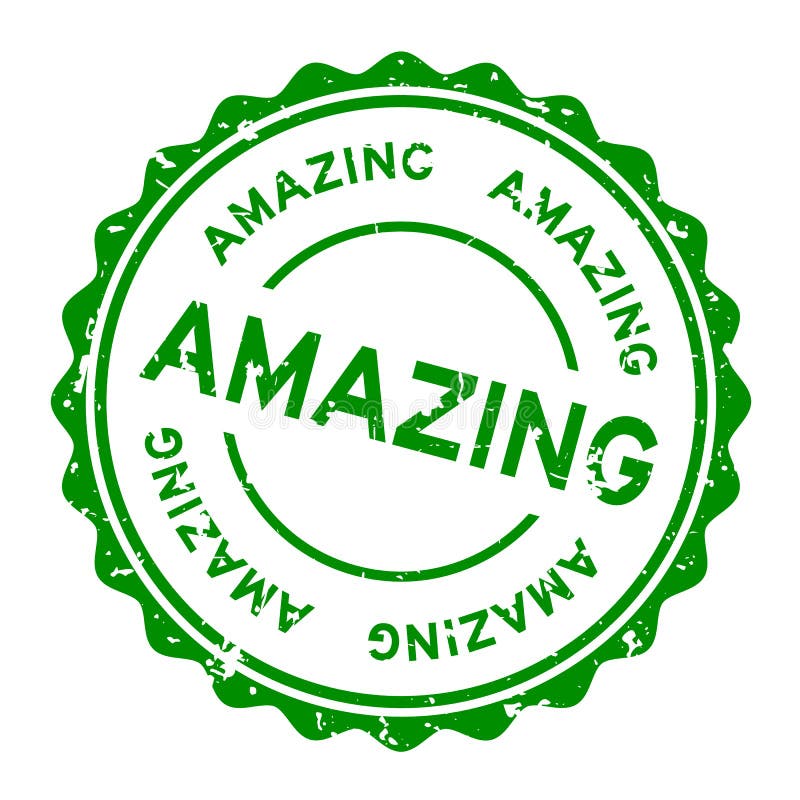 Grunge Green Amazing Word Round Rubber Stamp on White Background Stock ... Grunge Green Amazing Word Round Rubber Stamp on White Background Stock ...