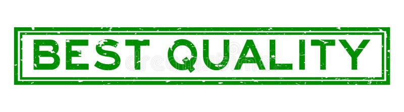 Grunge Green Best Quality Word Rubber Stamp on White Background Stock ...
