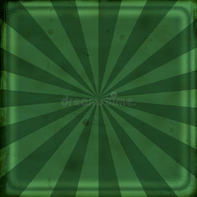 Grunge Green Frame with Rays Stock Illustration - Illustration of ...