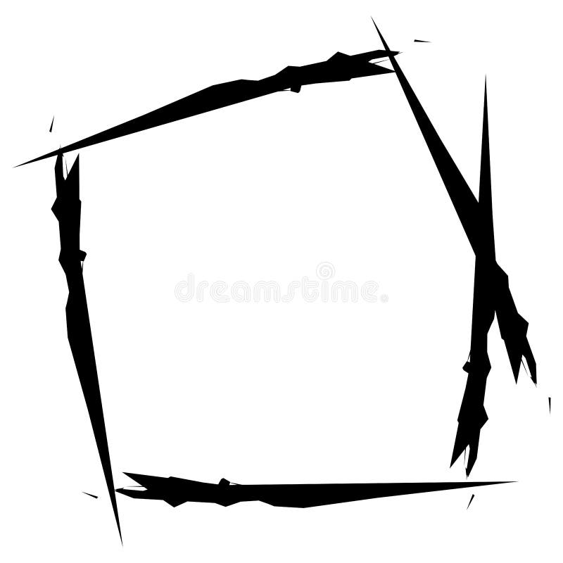 Grunge, Grungy Geometric Circle Element, Edgy, Roughy Borders Stock ...