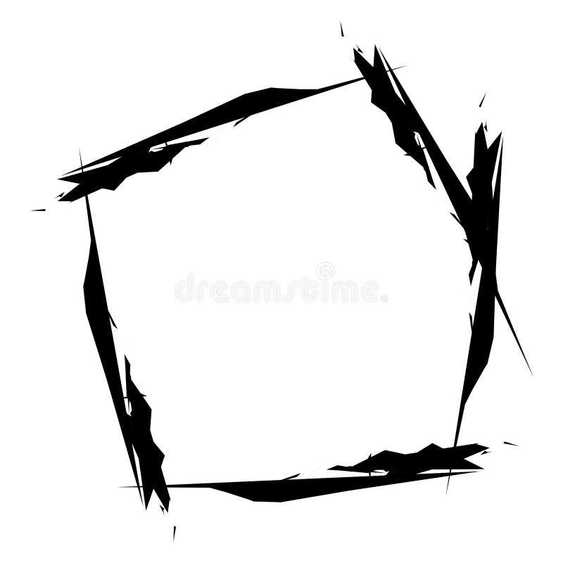 Grunge, Grungy Geometric Circle Element, Edgy, Roughy Borders Stock ...