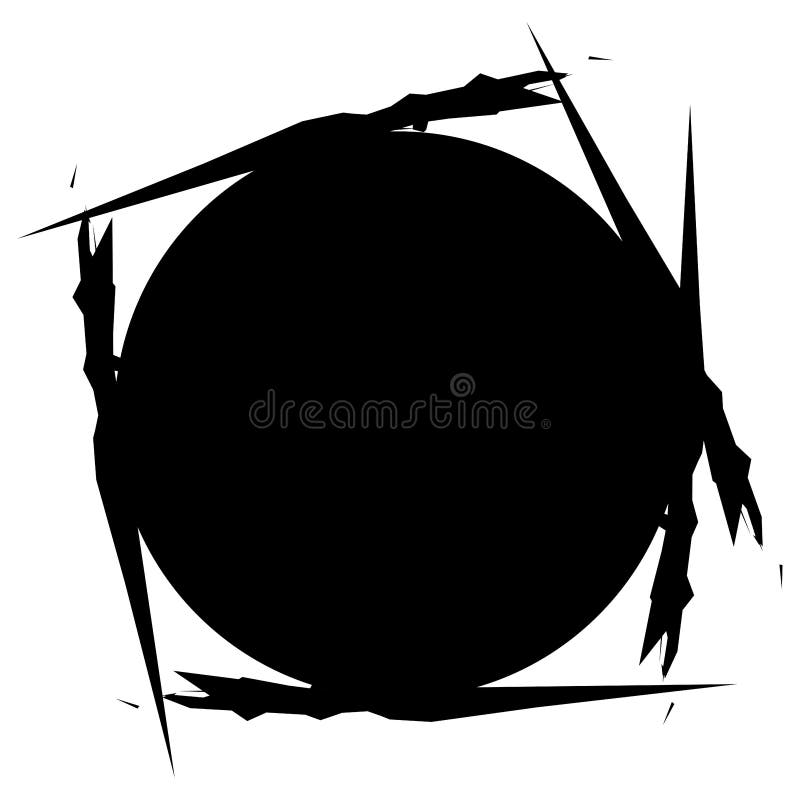 Grunge, Grungy Geometric Circle Element, Edgy, Roughy Borders Stock ...