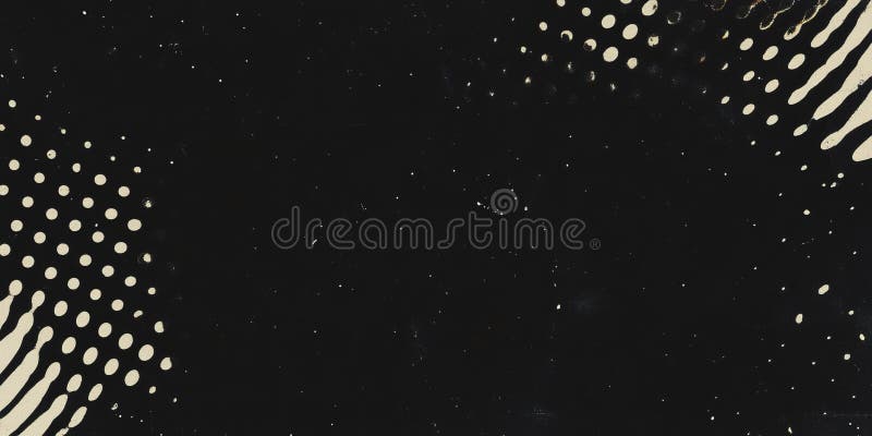 Grunge Halftone Texture with Dotted Pattern and Vintage Effect on Black ...