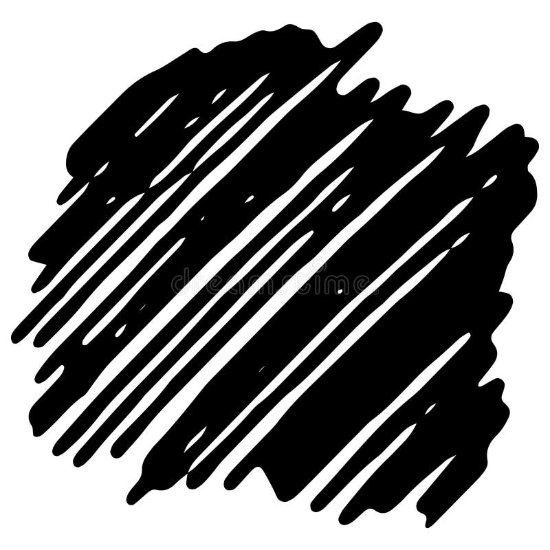 Grunge Hand Drawn Paint Stroke. Brush Scribble Vector Illustration ...