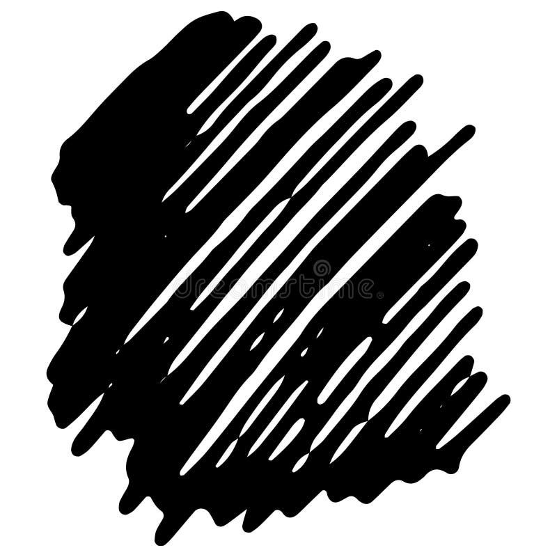 Grunge Hand Drawn Paint Stroke. Brush Scribble Vector Illustration ...