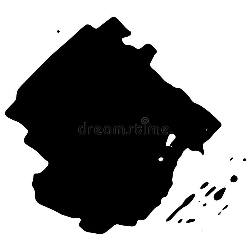 Grunge Hand Drawn Paint Stroke. Brush Scribble Vector Illustration ...