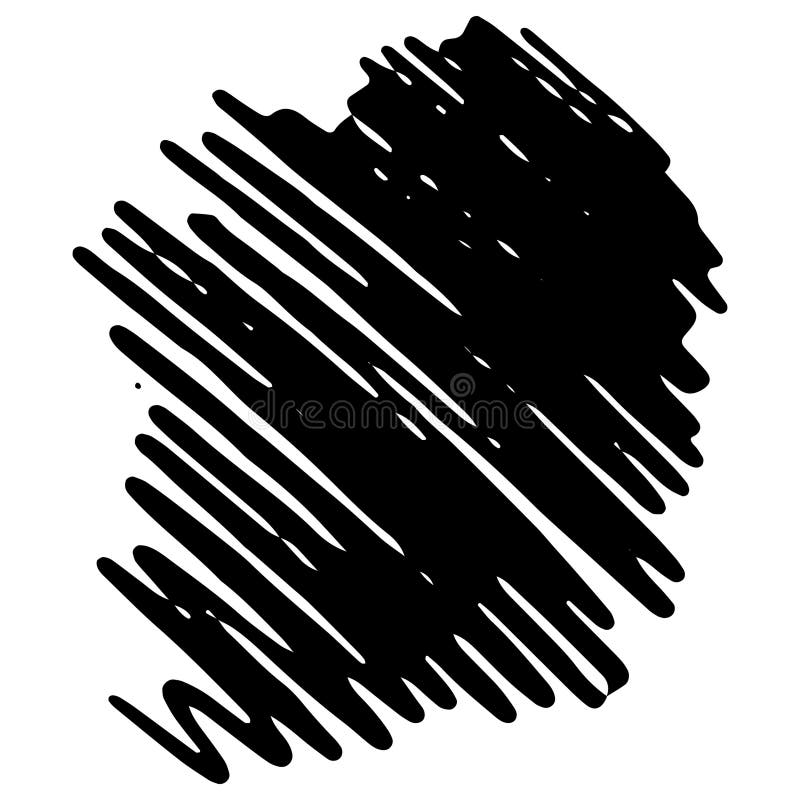 Grunge Hand Drawn Paint Stroke. Brush Scribble Vector Illustration ...