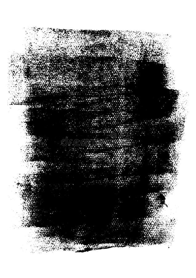 Grunge Hand Painted Rough Stain Texture Background. Black Blot Isolated ...