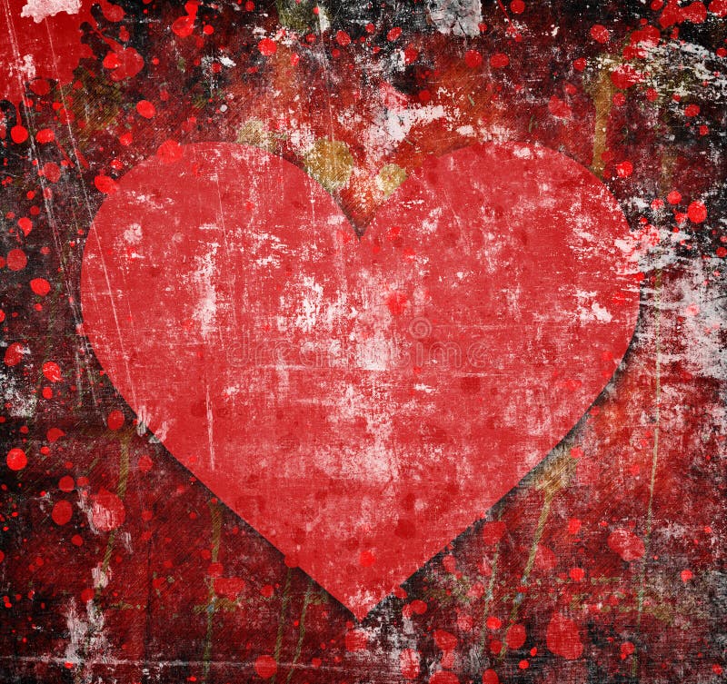 Grunge heart stock illustration. Illustration of symbol - 27970321