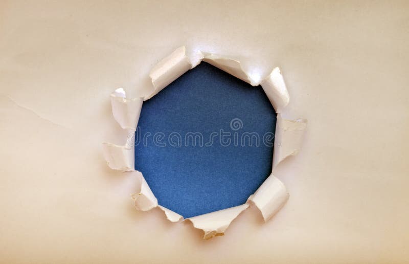 Grunge Hole Ripped in Paper Stock Photo - Image of macro, destruction ...