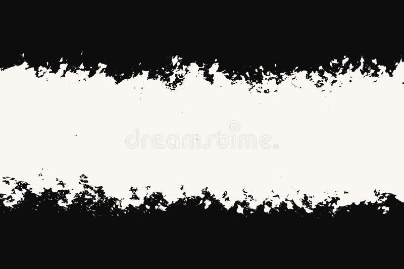 Grunge Horizontal Brush Stroke Banner. White Rectangular Grunge ...