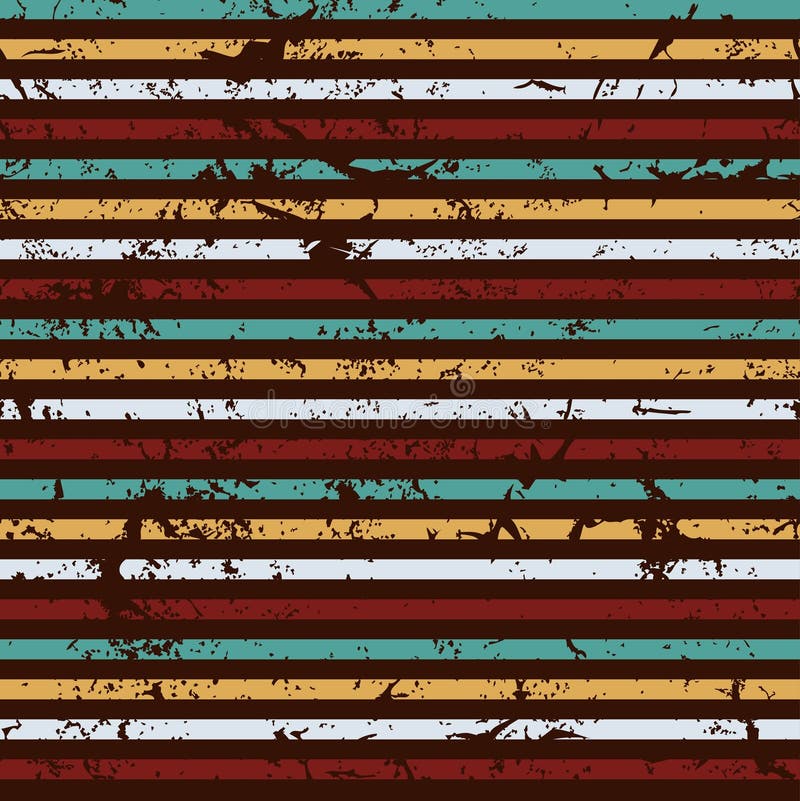 Grunge Horizontal Striped Pattern in Retro Style Stock Vector ...
