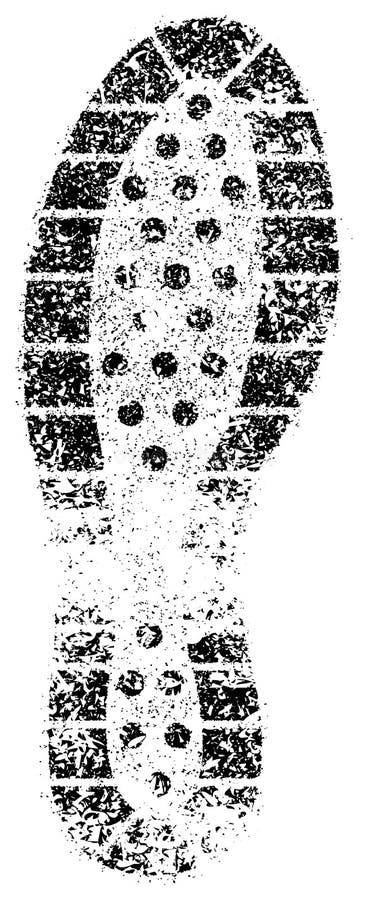 Grunge Human Shoe Print Shoe Mark Vector Illustration Stock Vector ...