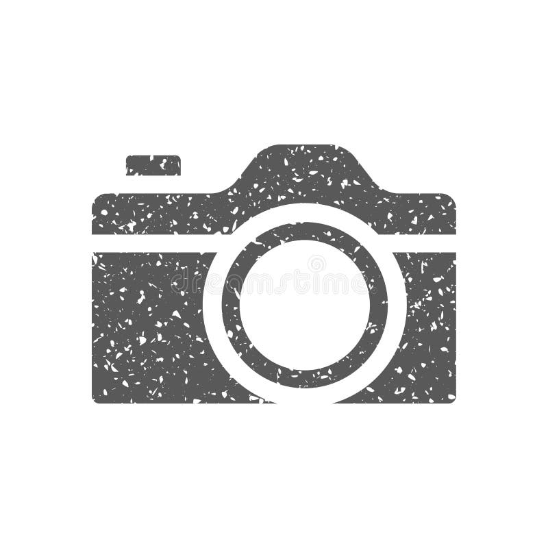 Grunge icon - Camera stock vector. Illustration of button - 193622540