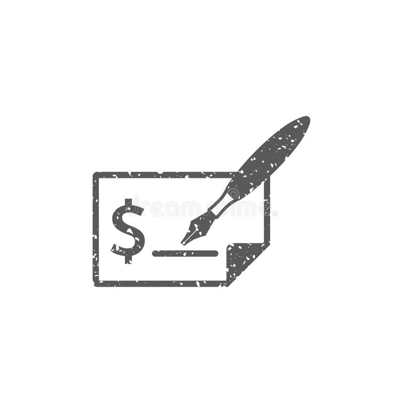 Grunge icon - Check stock vector. Illustration of icon - 193623083