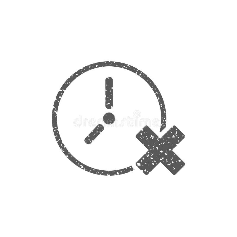 Grunge icon - Clock stock vector. Illustration of long - 193629909