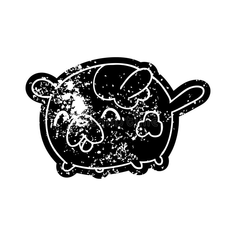 Grunge Icon Kawaii Cute Patch Dog Stock Vector - Illustration of patch ...