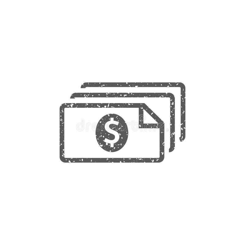 Grunge icon - Money stock vector. Illustration of design - 193629349
