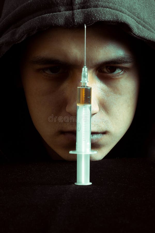 Grunge Image of a Depressed Drug Stock Photo - Image of face, craving ...