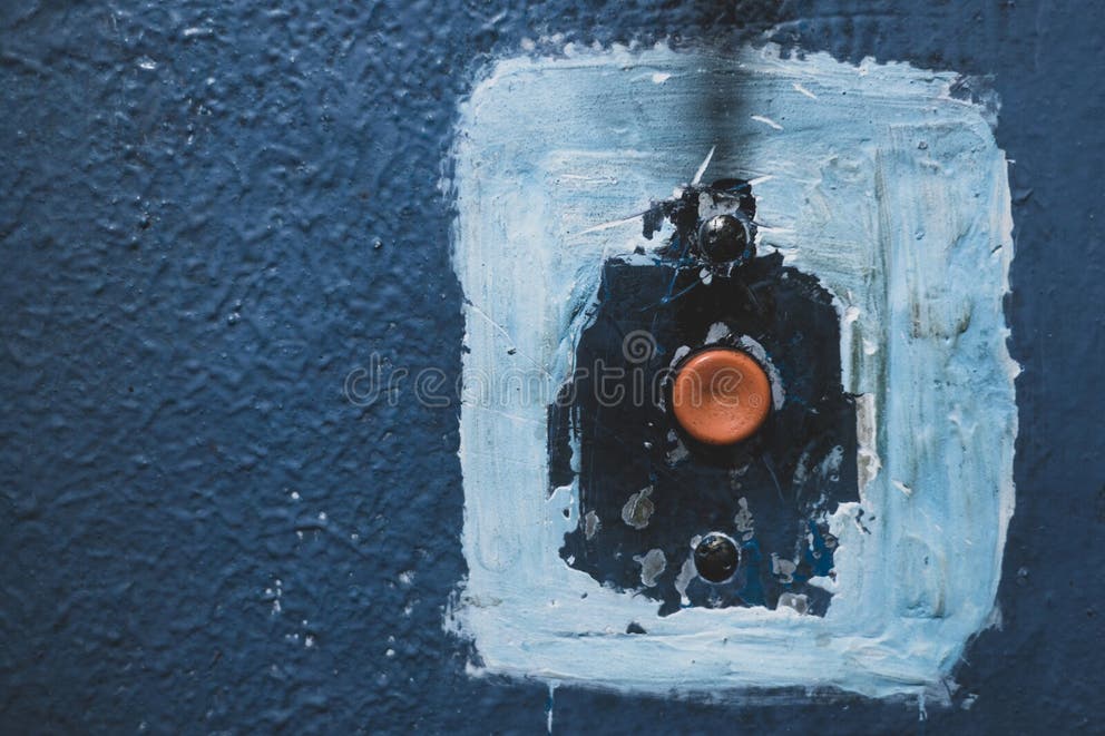 Old red button stock image. Image of technology, closeup - 375025597