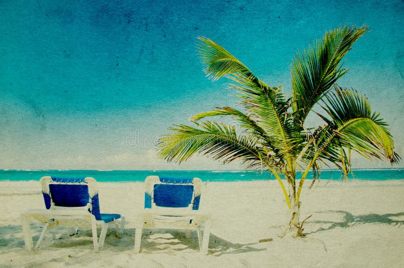 Grunge beach stock image. Image of aged, escape, coconut - 268727651