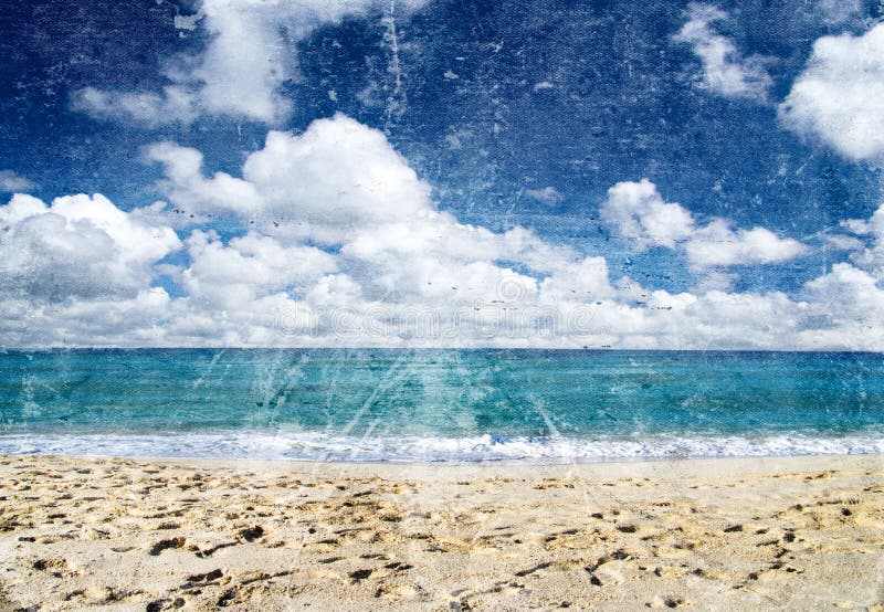 Grunge beach stock photo. Image of ocean, retro, nature - 268739256