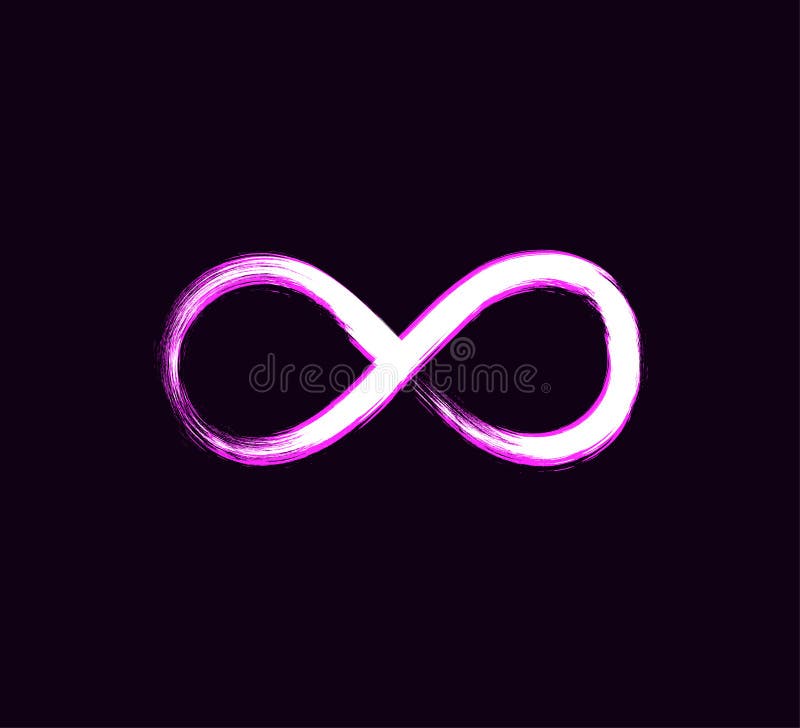 Grunge infinity brush logo stock illustration. Illustration of curve ...