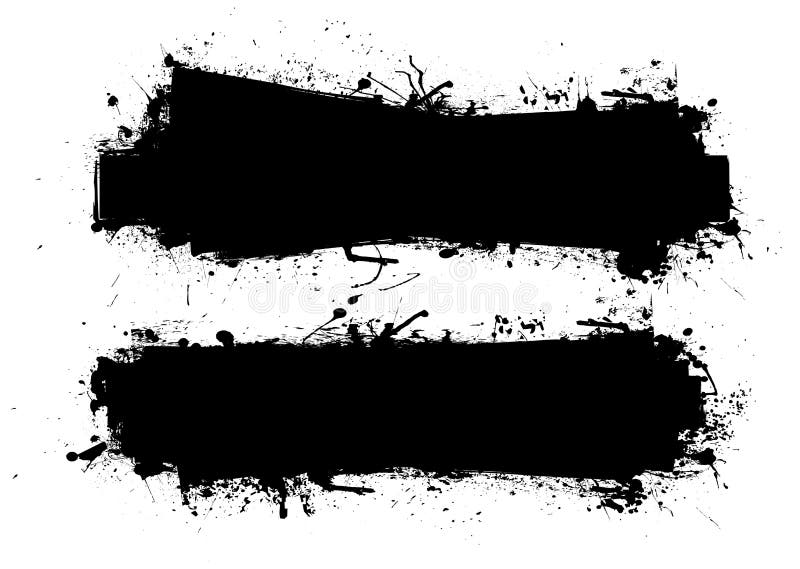 Grunge ink banner black stock vector. Illustration of grunge - 13555076