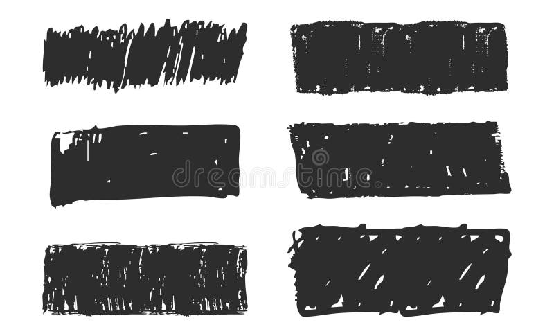 Grunge Ink Rectangle and Square Paint Border with Rough Edges. Text Box ...