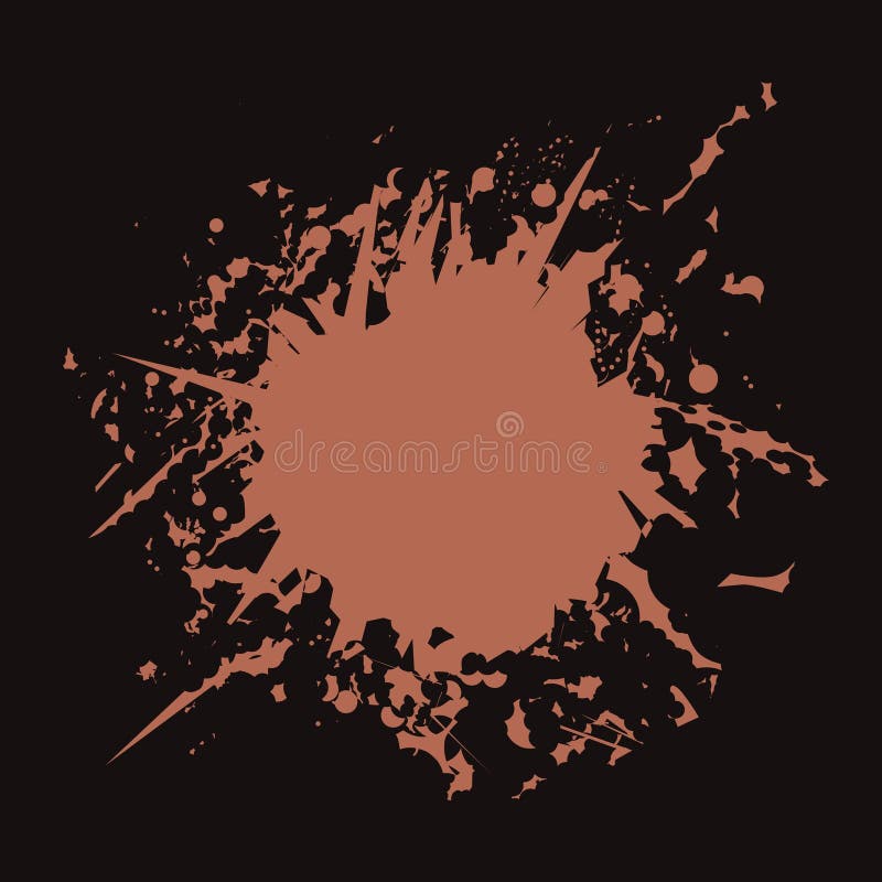 Grunge Ink Splash. Paint Splashes, Blotches Dirty Liquid Spill Color ...
