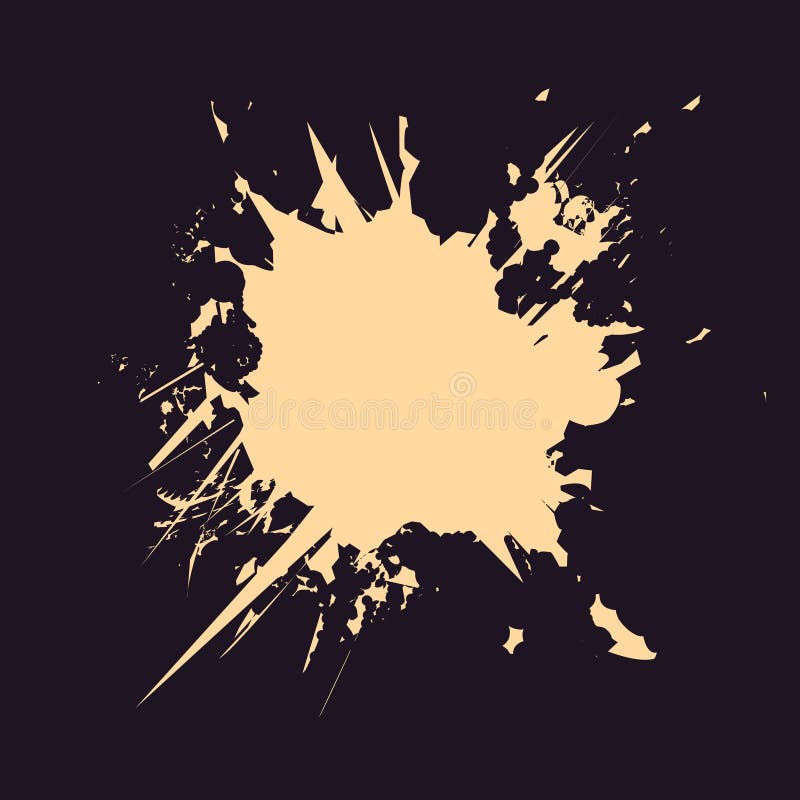 Grunge Ink Splash. Paint Splashes, Blotches Dirty Liquid Spill Color ...