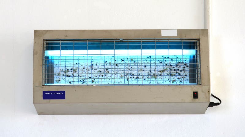 Grunge Insect Control Machine on White Wall at the Public Area Stock ...