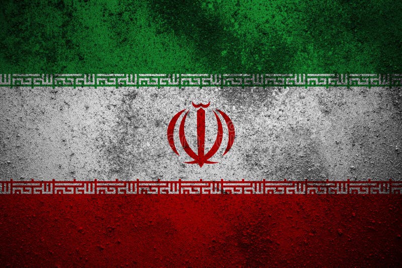 Grunge Iran Flag. Dirty Iranian Flag on a Metal Surface Stock Image ...