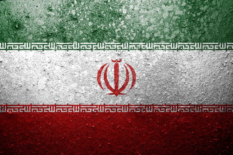 Grunge Iran Flag. Dirty Iranian Flag on a Metal Surface Stock Image ...