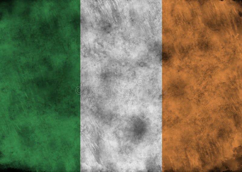 Grunge Ireland flag. stock illustration. Illustration of national ...